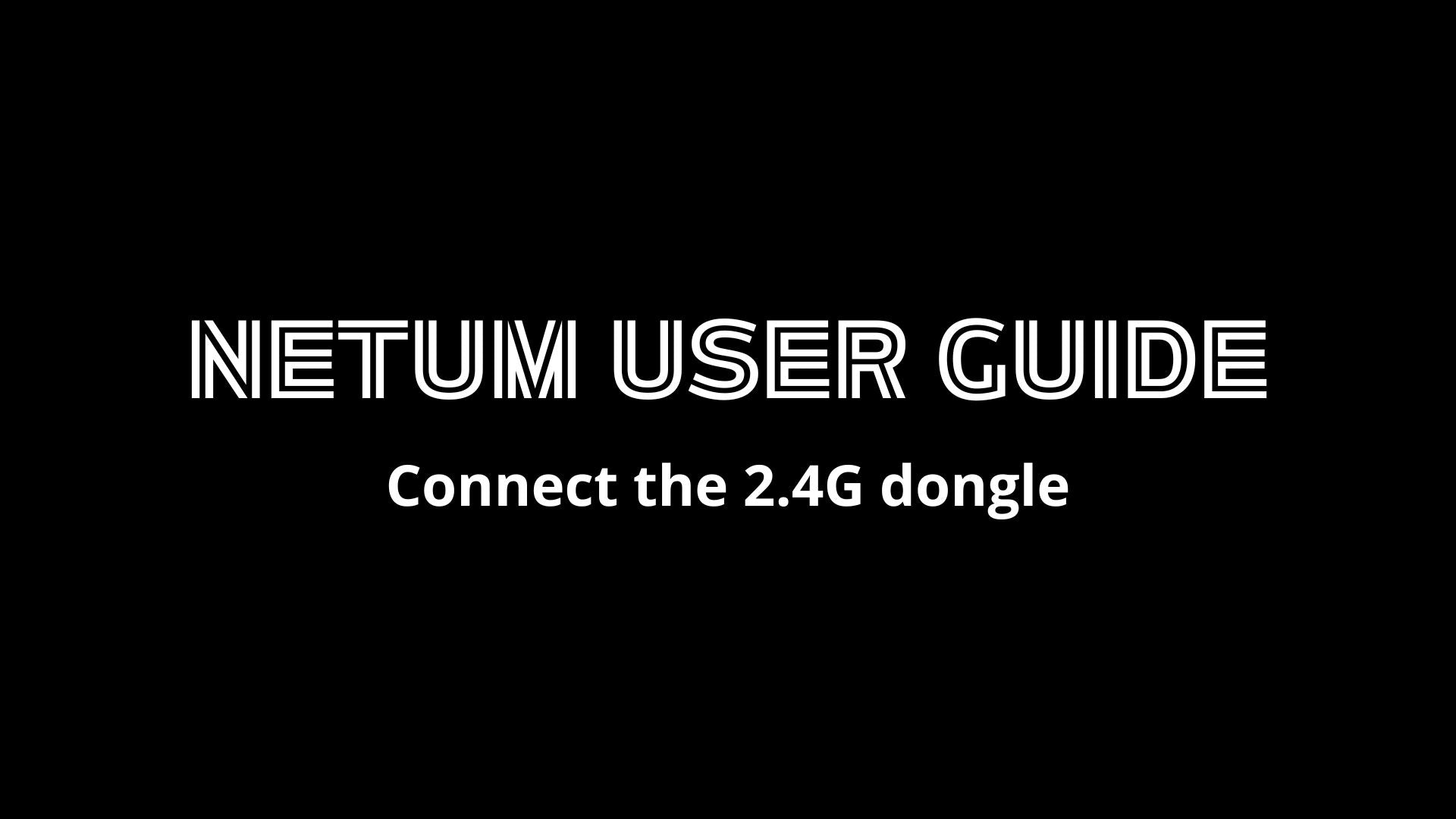 NETUM Barcode Scanner Dongle Connection Settings