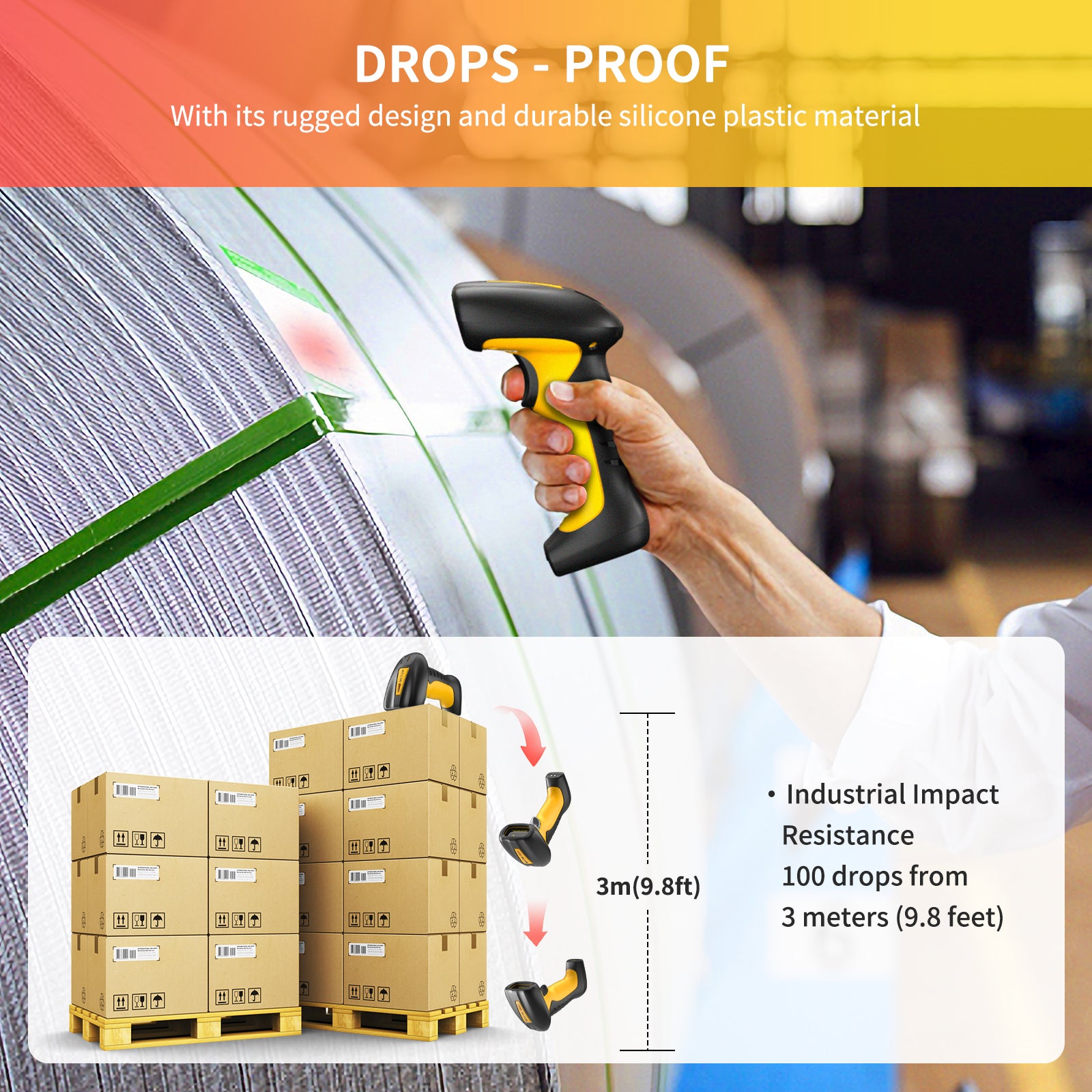 NETUM NT-1202W Industrial Barcode Reader, DPM,QR Code and Data Matrix