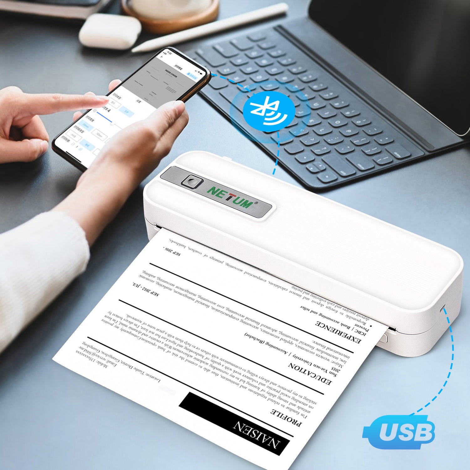 A4 Mobile Printer | Print Directly Anytime, Anywhere – NETUM