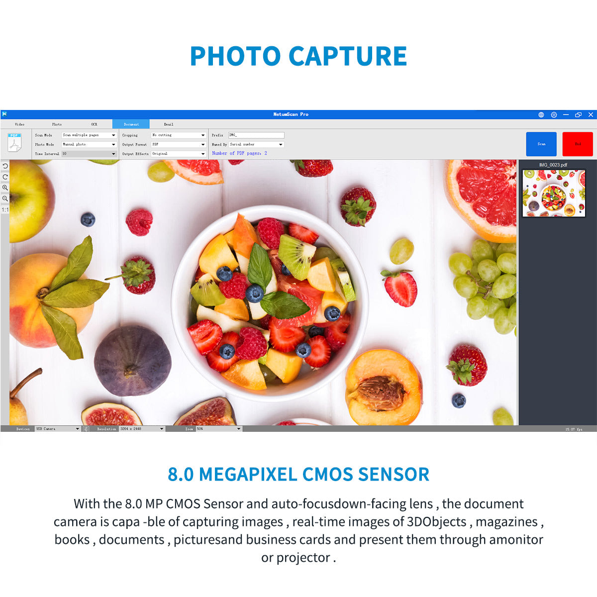 NetumScan Book Scanner SD-800NC Portable Document Scanner 8MP Max A4 S ...