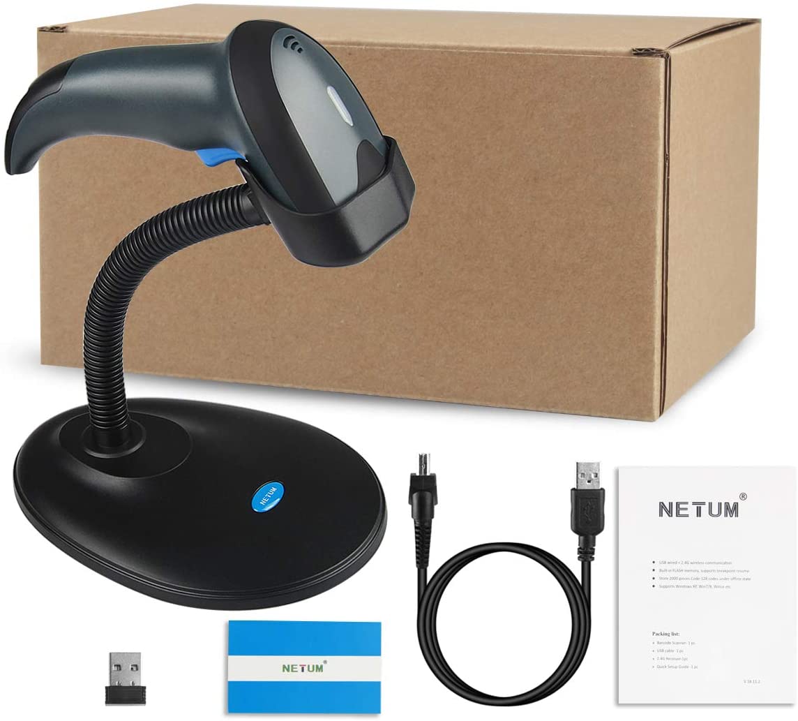 NETUM W6-X Bluetooth & Wireless CCD Barcode Scanner, Image 1D Barcode