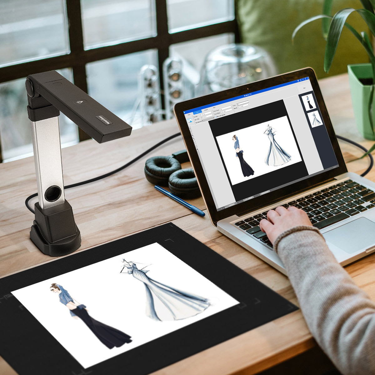 NetumScan Book Scanner SD-800NC Portable Document Scanner 8MP Max A4 S ...