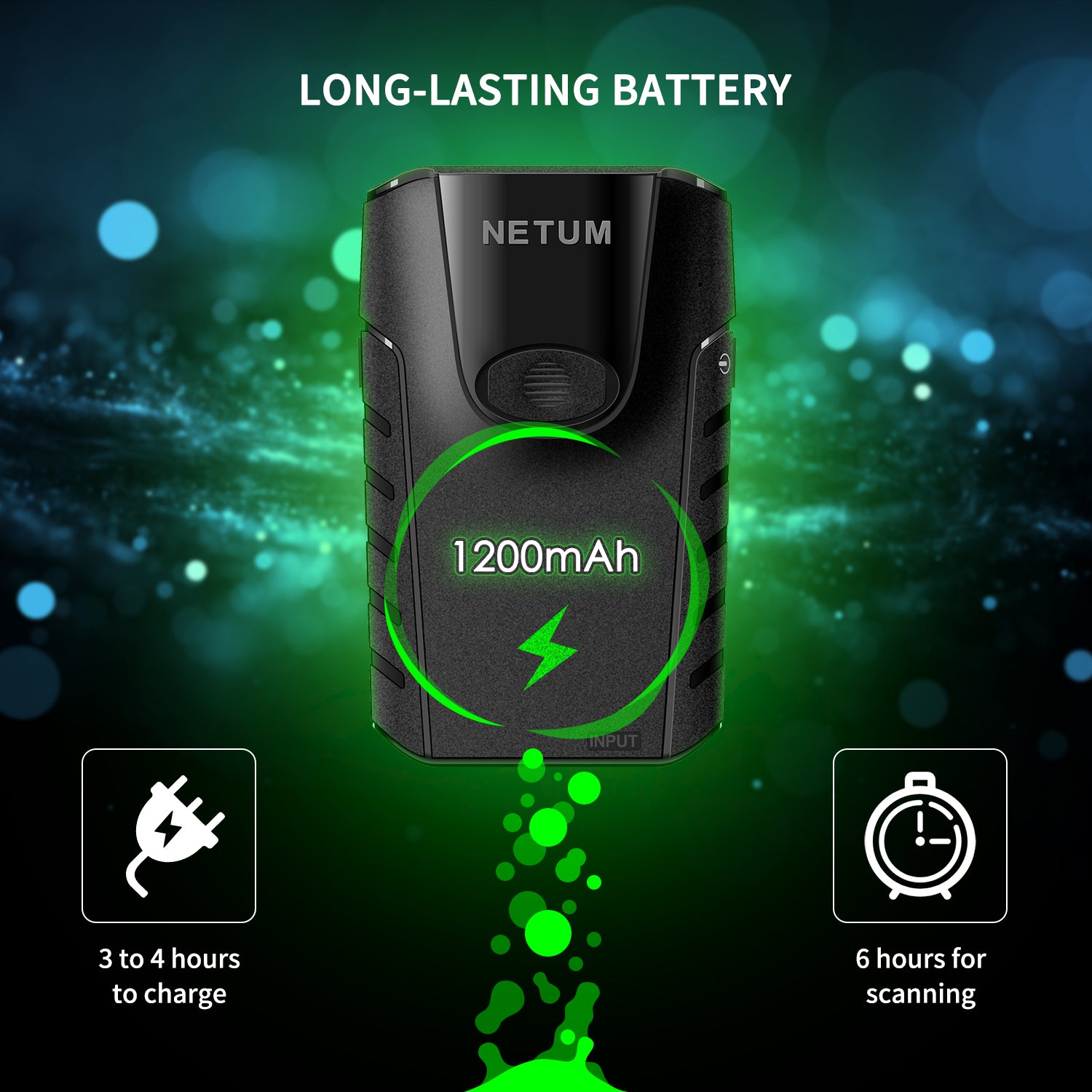 NETUM E740 / E800 / E900 / E950 Bluetooth 2D Barcode Scanner Back Clip