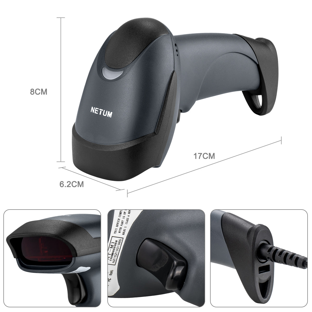 NETUM USB Laser Barcode Scanner Wired Handheld Bar Code Scanner Reader