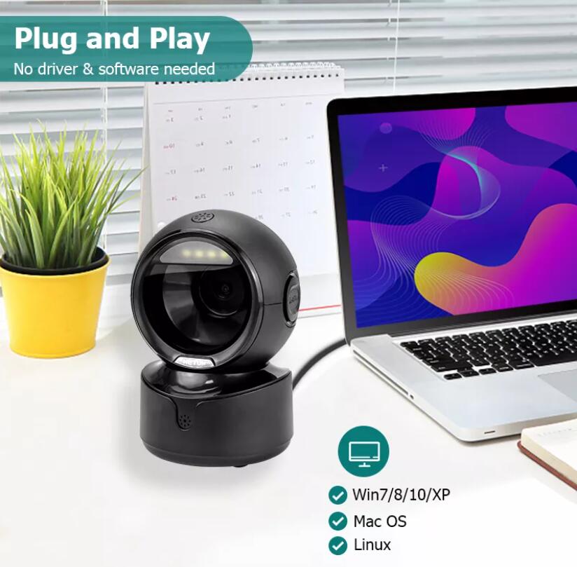 NETUM A5 Automatic Omnidirectional Desktop Barcode Scanner, Hands-Free