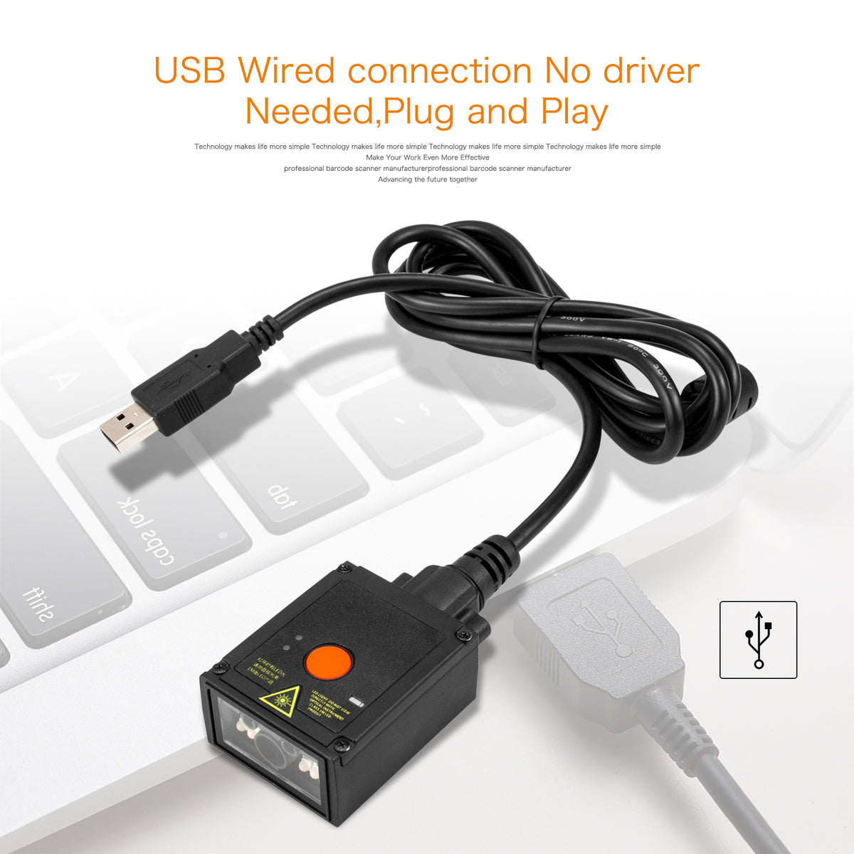 NETUM NT-90 Industrial QR Fixed Mount Barcode Scanner, 1D&2D USB RS232